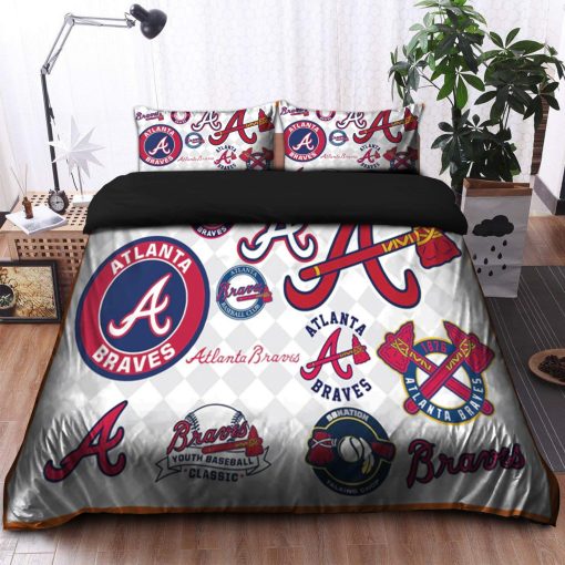 MLB Atlanta Braves Bedding Set V3